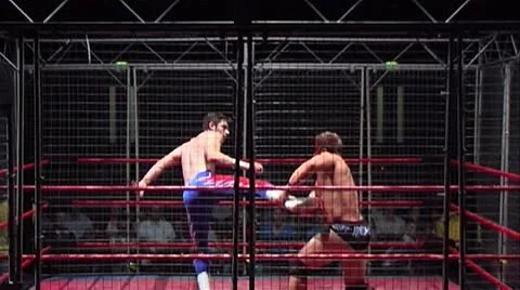 Hard kick to face - Pro wrestling match | Stock Video | Pond5