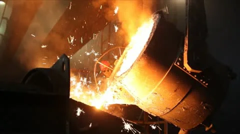 Steel Foundry Stock Footage ~ Royalty Free Stock Videos | Pond5
