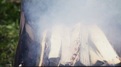 Hard Smoke in Braizer | Stock Video | Pond5