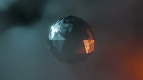 Hard surface metal sphere rotation, seam... | Stock Video | Pond5