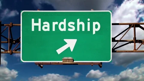 Hardship Ahead Road Sign Background Conc... | Stock Video | Pond5