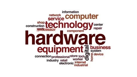 Hardware animated word cloud, text desig... | Stock Video | Pond5