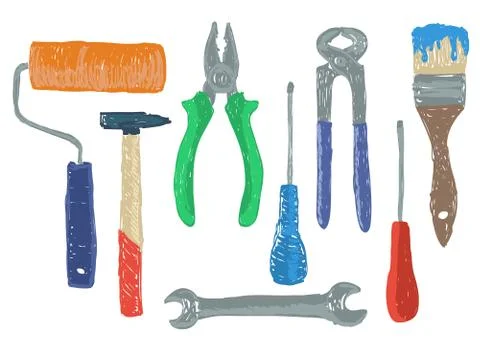 Drawing Tools Illustrations ~ Drawing Tools Vectors | Page 9