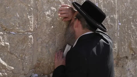 Haredi Judaism pray at the Western Wall ... | Stock Video | Pond5