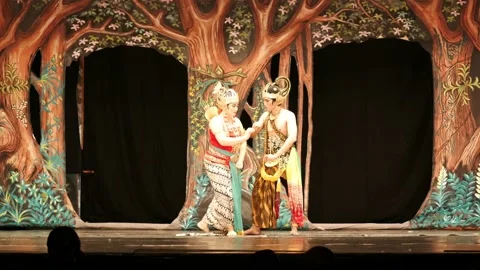 Harjuna meet srikandi.Classic traditiona... | Stock Video | Pond5