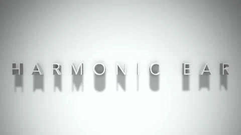 harmonic ear 3D title animation white te... | Stock Video | Pond5