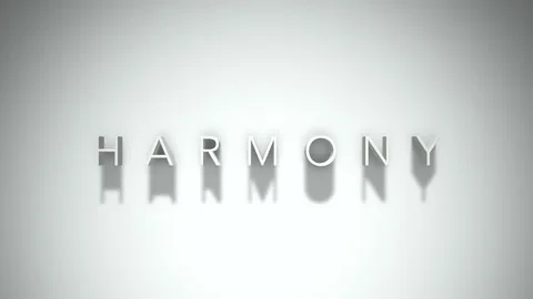 Harmony 3D title animation with shadows ... | Stock Video | Pond5