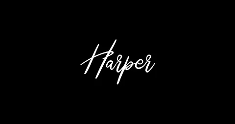Harper Female Name Animated Hand Written... | Stock Video | Pond5