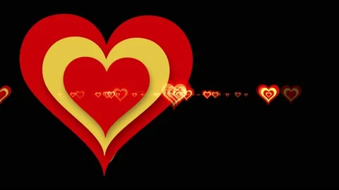 Harts flying animation background , hart... | Stock Video | Pond5