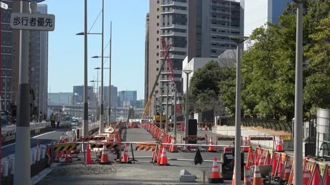 Harumi Flag Under construction, Japan To... | Stock Video | Pond5