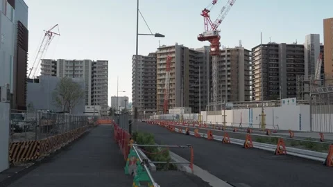 Harumi Flag Under construction, Japan To... | Stock Video | Pond5