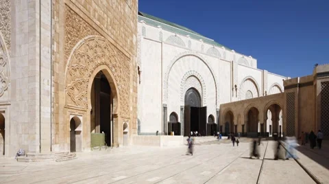 Hassan II Mosque, the third largest mosq... | Stock Video | Pond5