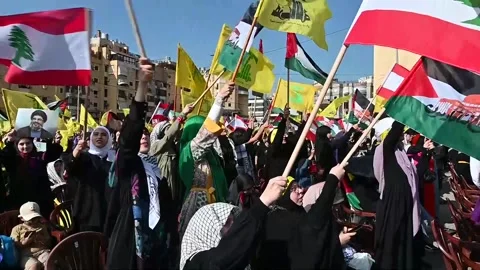 Hassan Nasrala claims that Hamas assault... | Stock Video | Pond5