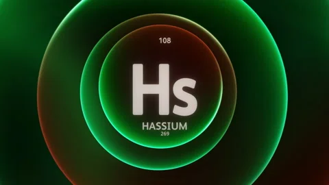 Hassium Periodic Table Science Content T... | Stock Video | Pond5