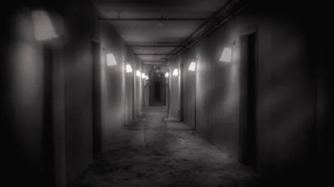 Haunted Hotel Ghostly Figure Approach Ol... | Stock Video | Pond5