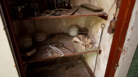 Haunted Hotel Hallway Closet with Bones ... | Stock Video | Pond5