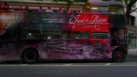 Haunted London open top Double Decker To... | Stock Video | Pond5