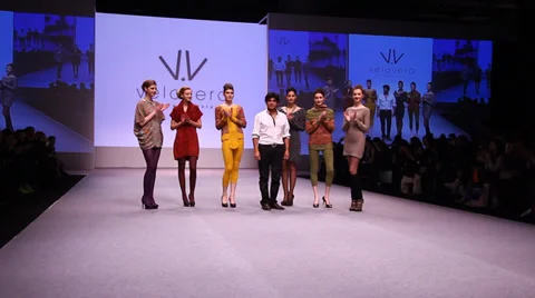 Haute Couture catwalk high fashion model... | Stock Video | Pond5