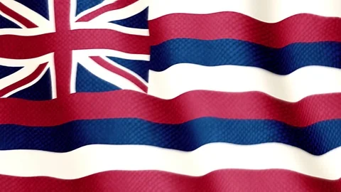 Hawaii flag waving animation | Stock Video | Pond5