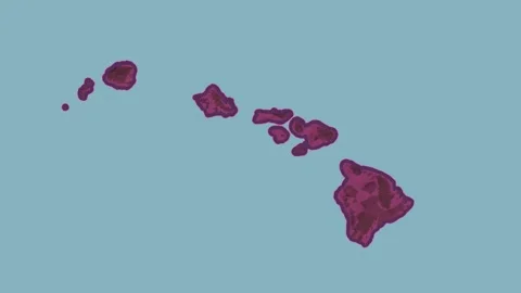 Hawaii Map animation, Map Hawaii zoom i... | Stock Video | Pond5