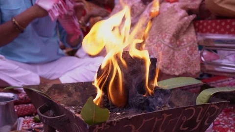 Hawan kund, Indian culture, Hindu Weddin... | Stock Video | Pond5