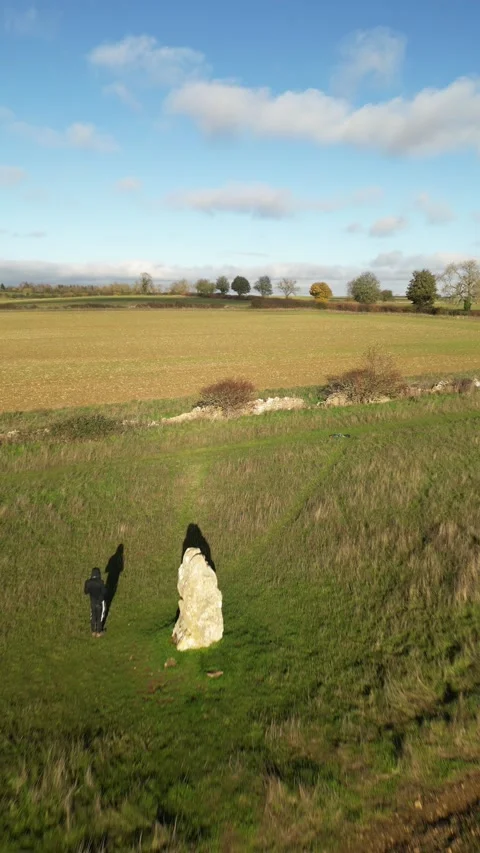 The Hawkstone neolithic standing stone a... | Stock Video | Pond5