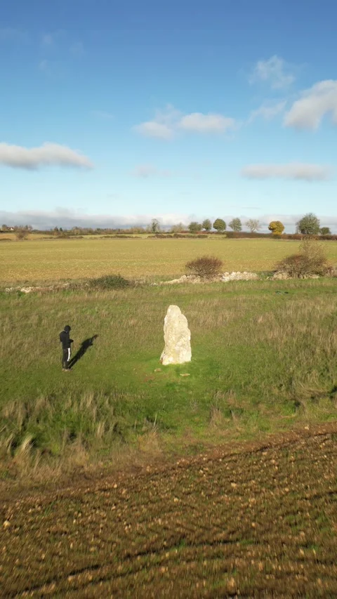The Hawkstone neolithic standing stone a... | Stock Video | Pond5