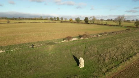 The Hawkstone neolithic standing stone a... | Stock Video | Pond5
