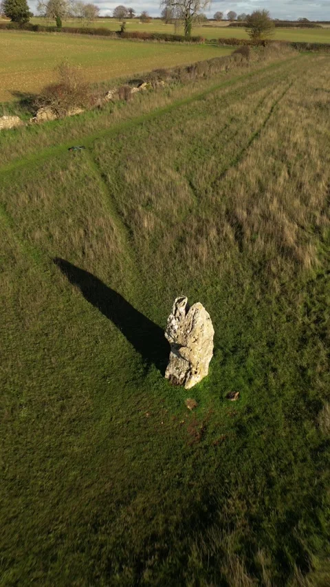 The Hawkstone neolithic standing stone a... | Stock Video | Pond5