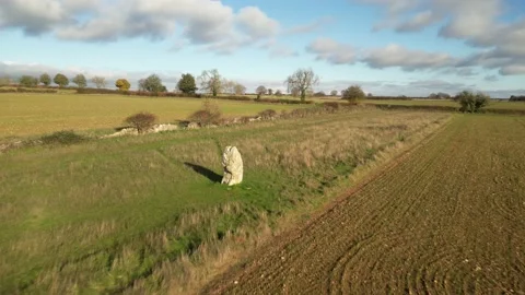 The Hawkstone neolithic standing stone a... | Stock Video | Pond5