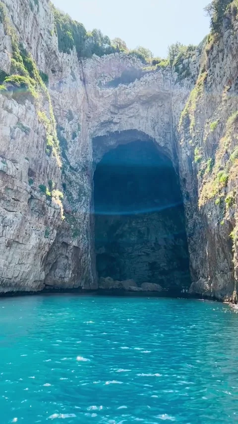 Haxhi Ali Cave: Exploring the Hidden Mar... | Stock Video | Pond5