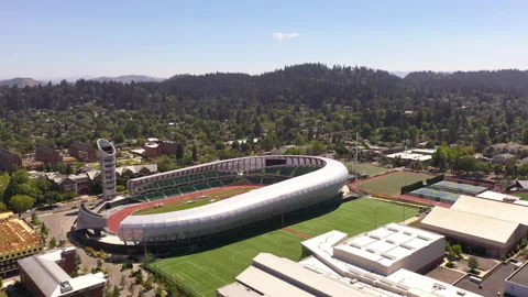Hayward Field stadium in Eugene, Oregon.... | Stock Video | Pond5