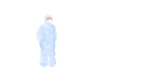Hazmat suit, Safety icon animation for m... | Stock Video | Pond5