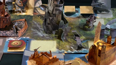 HBO authorized pop up map of Game of Thr... | Stock Video | Pond5