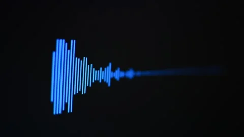 HD animation of a blue sound wave on bla... | Stock Video | Pond5