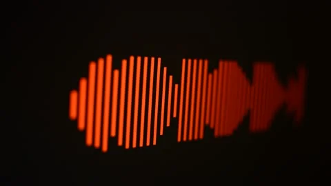 HD animation of a red sound wave on blac... | Stock Video | Pond5