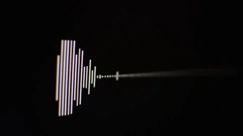 HD animation of a white sound wave on bl... | Stock Video | Pond5