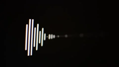 HD animation of a white sound wave on bl... | Stock Video | Pond5