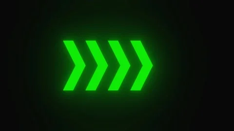 HD Directional Arrow Neon Light Road Sig... | Stock Video | Pond5