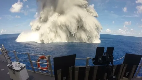 Submarine Depth Charges Stock Footage ~ Royalty Free Stock Videos | Pond5