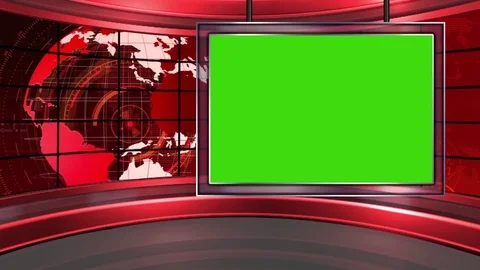 HD News TV Virtual Studio Green Screen B... | Stock Video | Pond5
