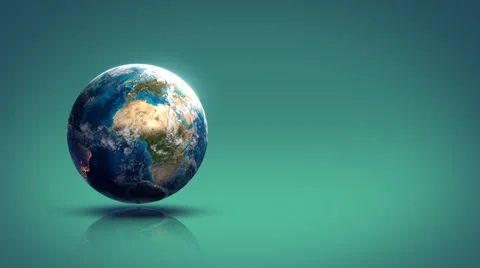 HD Rotating Earth on a studio background | Stock Video | Pond5