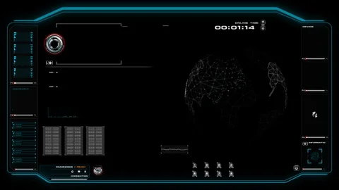 HD UI User Interface with HUD pi bar tex... | Stock Video | Pond5