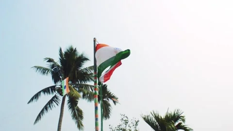 HD Video of waving Indian Flags floating... | Stock Video | Pond5