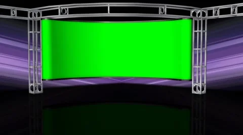 HD Virtual Studio Background with green ... | Stock Video | Pond5