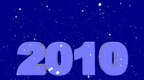 HD1080p Snowfall with 2010 signs Backgro... | Stock Video | Pond5