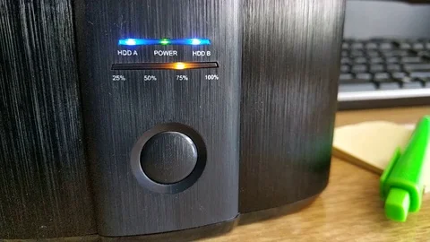 hdd docking station at the office table | Stock Video | Pond5