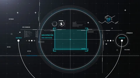 Head up digital display with futuristic ... | Stock Video | Pond5