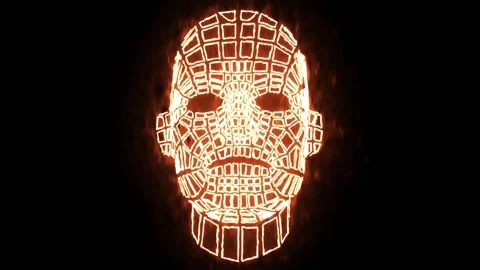 Head of the person from a 3d Grid. | Stock Video | Pond5
