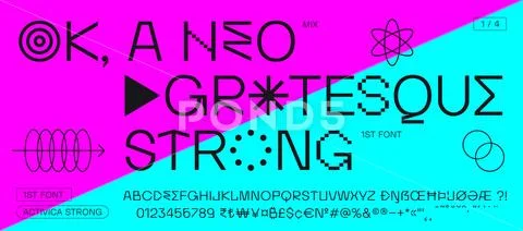 Headline alphabet Neo grotesque sans serif Illustration #255082628